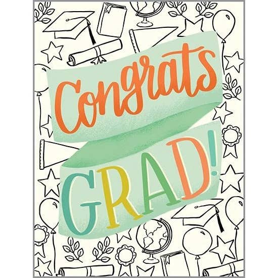 Graduation Card - Grad Doodles | Lavender